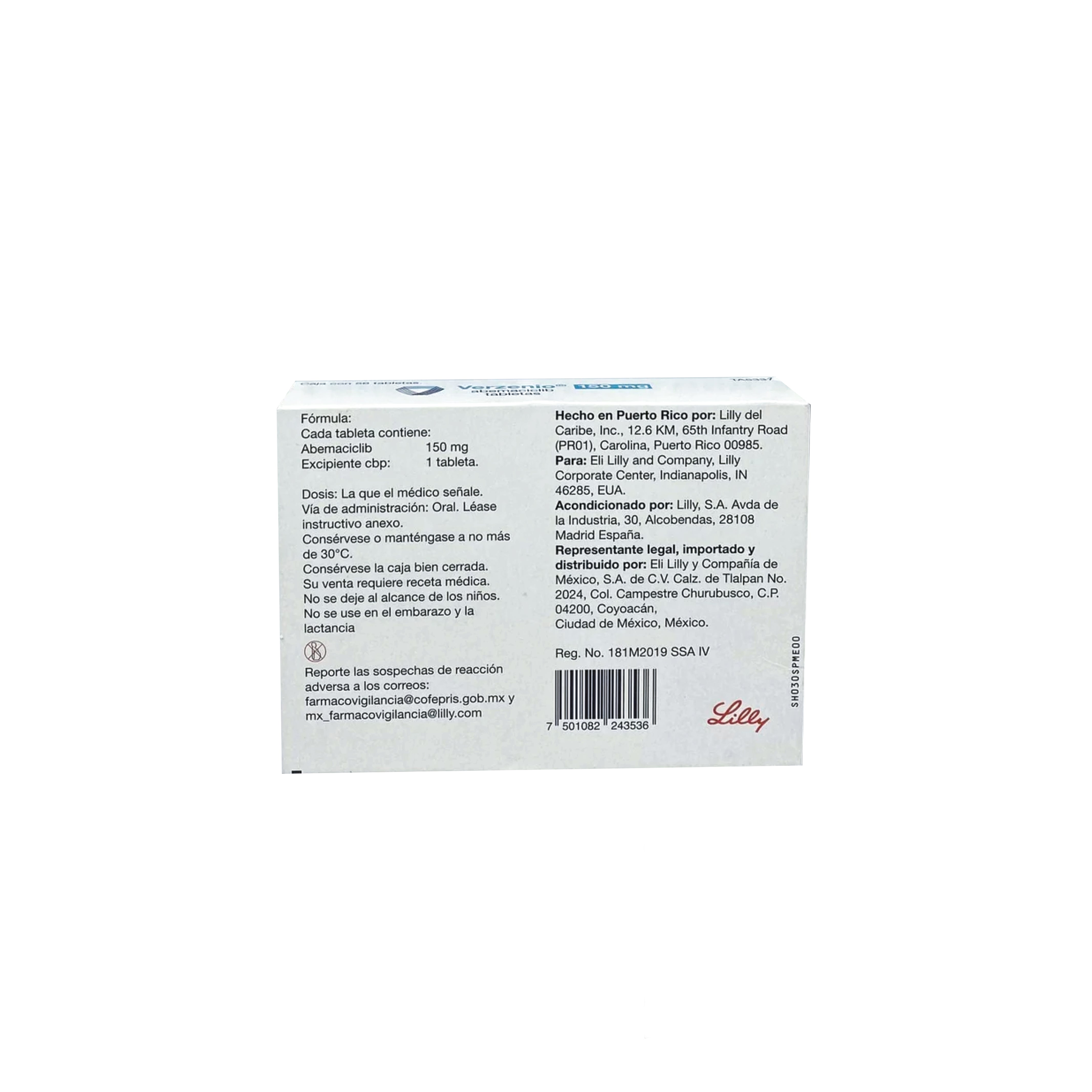 Verzenio 150mg con 56 Tabletas. Abemaciclib - FARMACIAS MACROSS