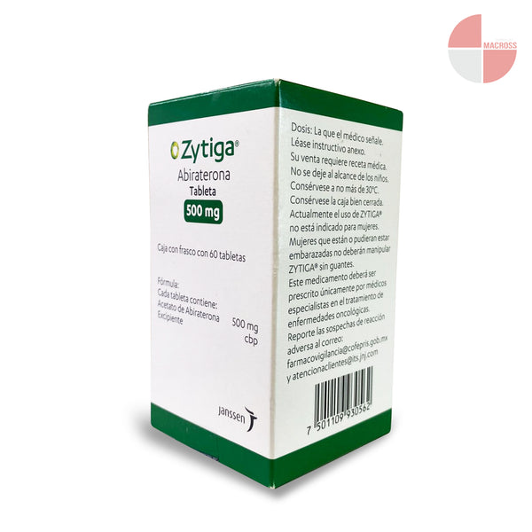 Zytiga 500 mg precio México | Farmacias Macross - FARMACIAS MACROSS